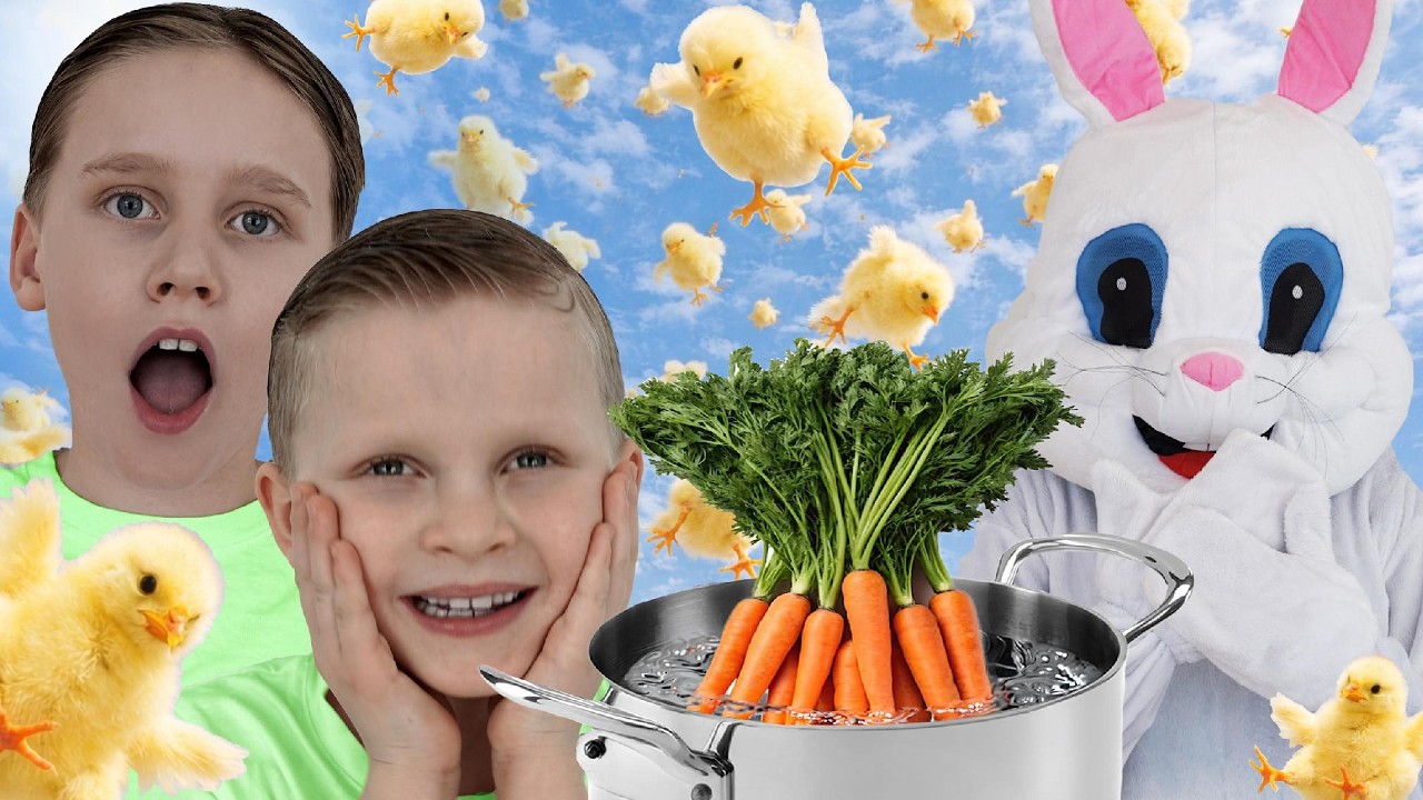 Easter egg hunt with Easter Bunny | Catch Easter Bunny | Challenge ...