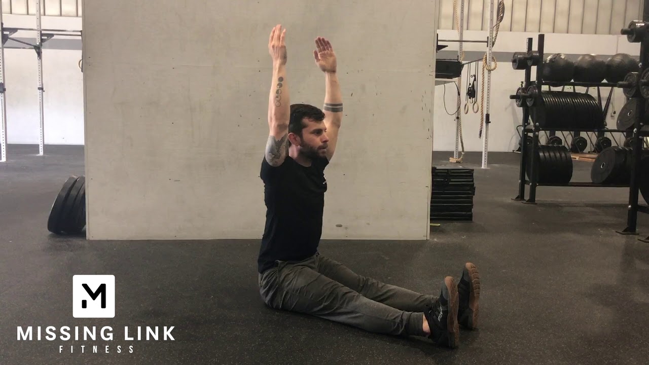 STRAIGHT LEG OVERHEAD SIT UP - YouTube