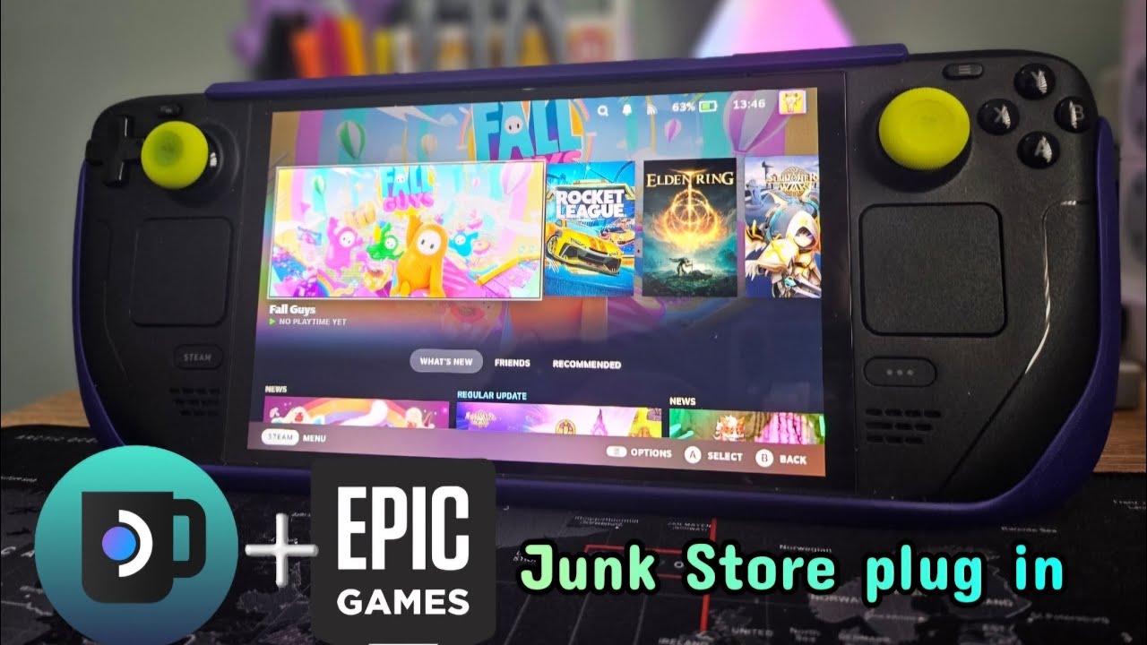 Junk Store Plug In Playing Epic Games Account on Steam Deck OLED - YouTube