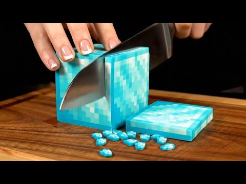 Satisfying Minecraft Block Cutting ASMR Part 2 - AI ASMR Viral Videos - YouTube