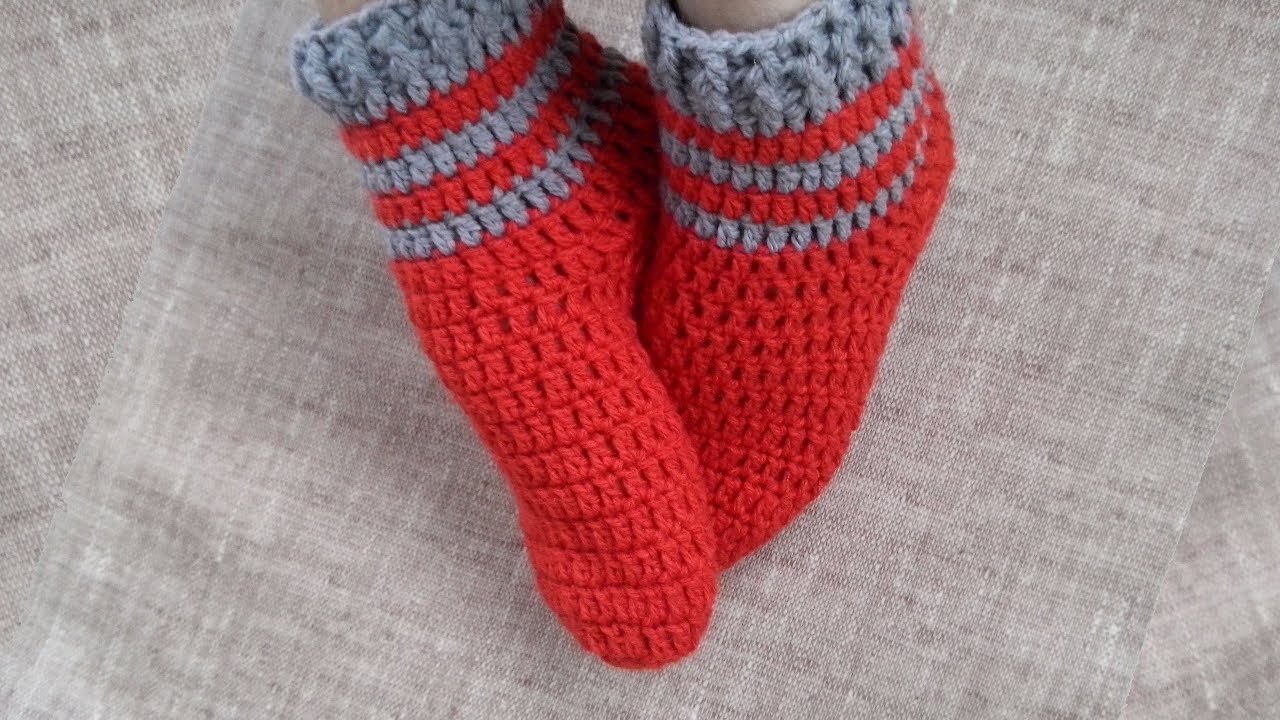 MEIA EM CROCHÊ ADULTO | Passo a Passo - YouTube