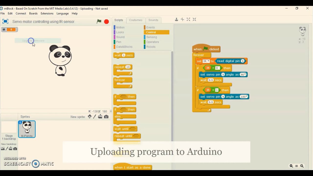 Servo Motor Control by Using IR Sensor - YouTube