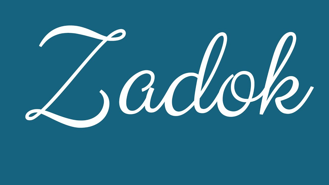 Learn how to Sign the Name Zadok Stylishly in Cursive Writing - YouTube