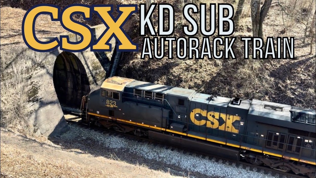 CSX AUTORACK TRAIN INTO SOLWAY TUNNEL (KD SUB) - YouTube