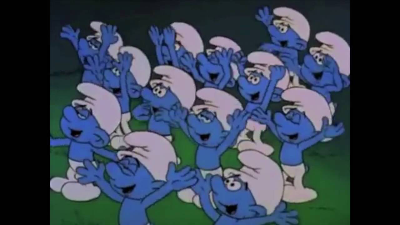 The Smurfs Dancing to the 1981 Nickelodeon Theme Song - YouTube