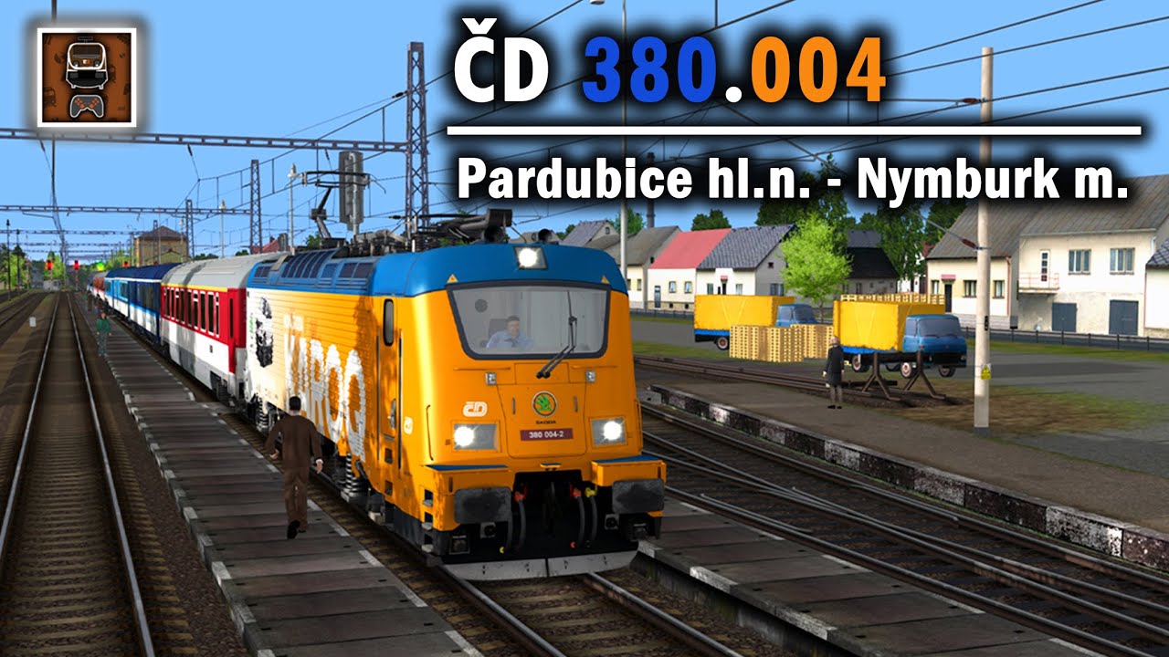 Train Simulator ČD 380 004 - EC 124 Valašský expres || Pardubice hl.n ...