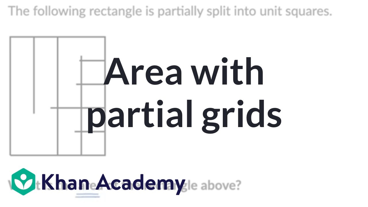 Area with partial grids | Area | 3rd grade | Khan Academy - YouTube