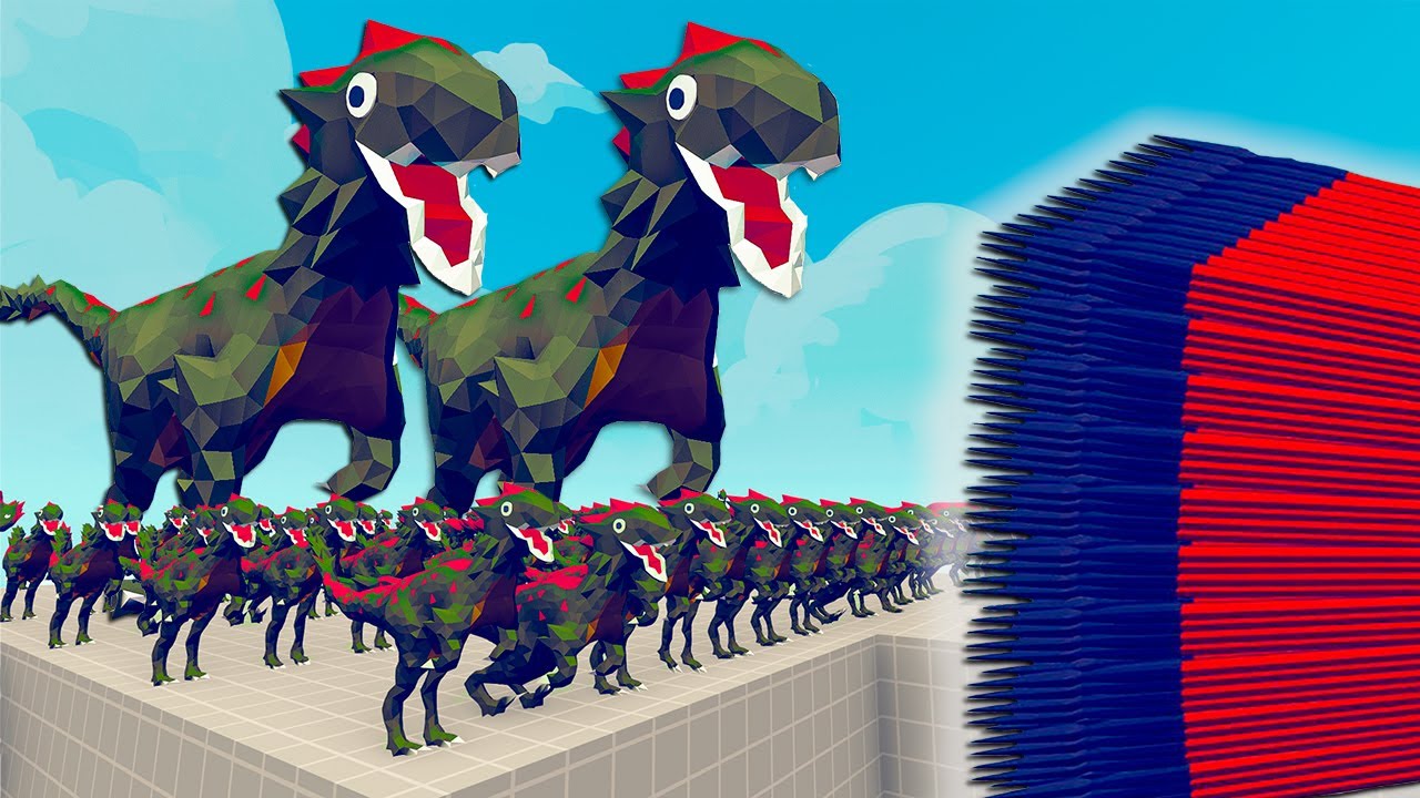 100x TYRANNOSAURUS REX + 1x GIANT vs EVERY GOD - Totally Accurate ...