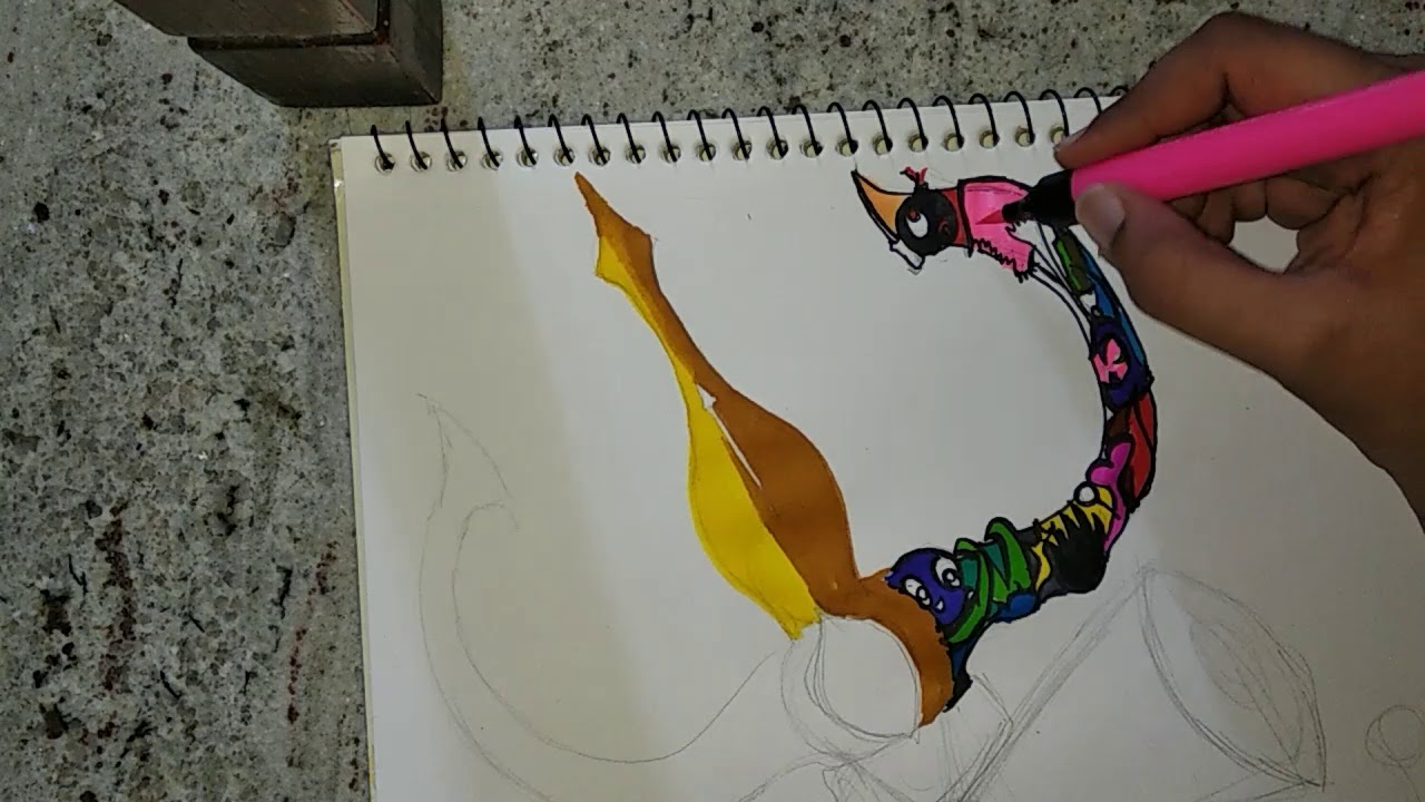 Learn how to draw the coolest trident in the world - YouTube