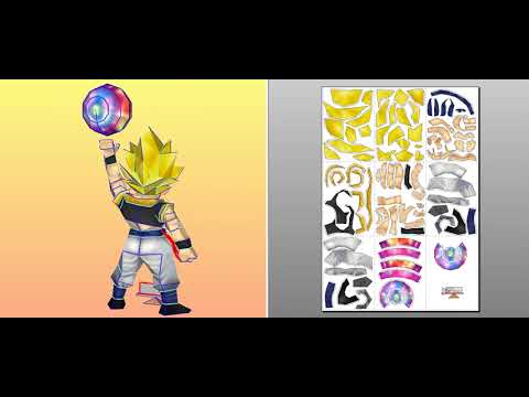 GOGETA ATAQUE CHIVI - PAPERCRAFT DESCARGAR - YouTube