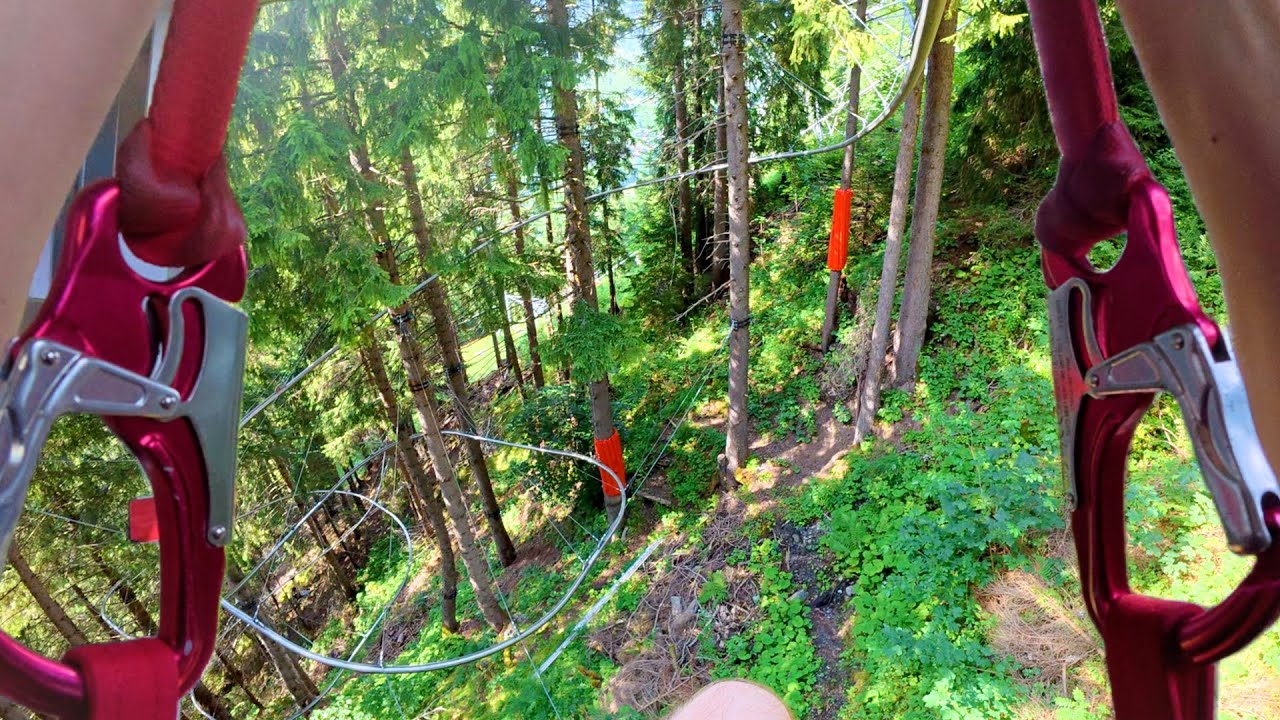 Zip-lining Through Swiss Forest In Grindelwald, Switzerland 🇨🇭 - YouTube