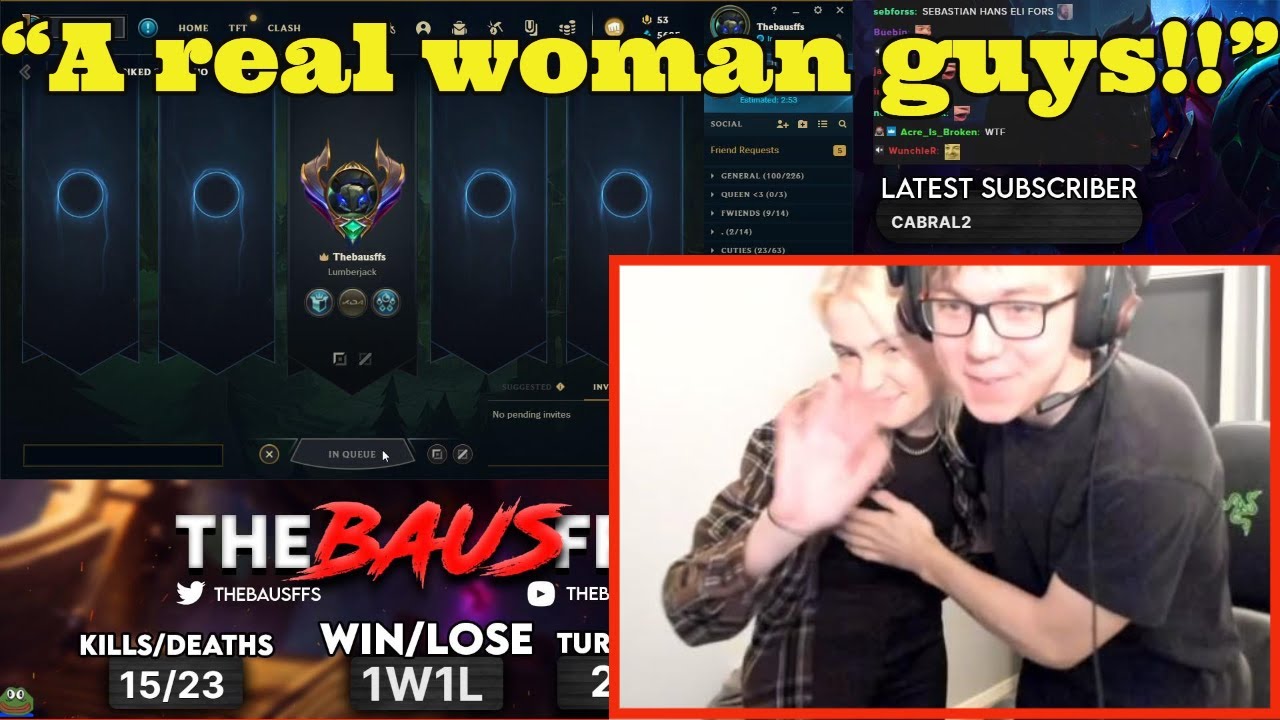 TheBausffs Introduces His GIRLFRIEND To The Stream... - YouTube