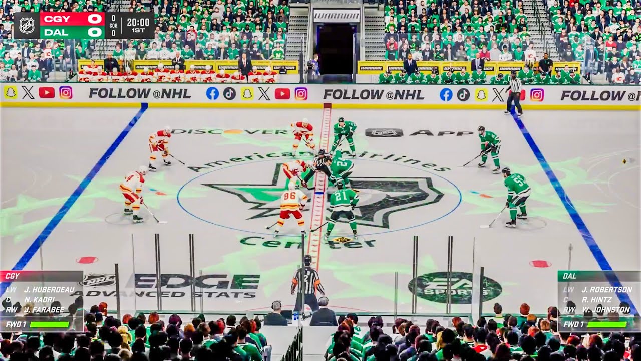 Dallas Stars vs Calgary Flames 3/6/2025 NHL 25 Gameplay - YouTube