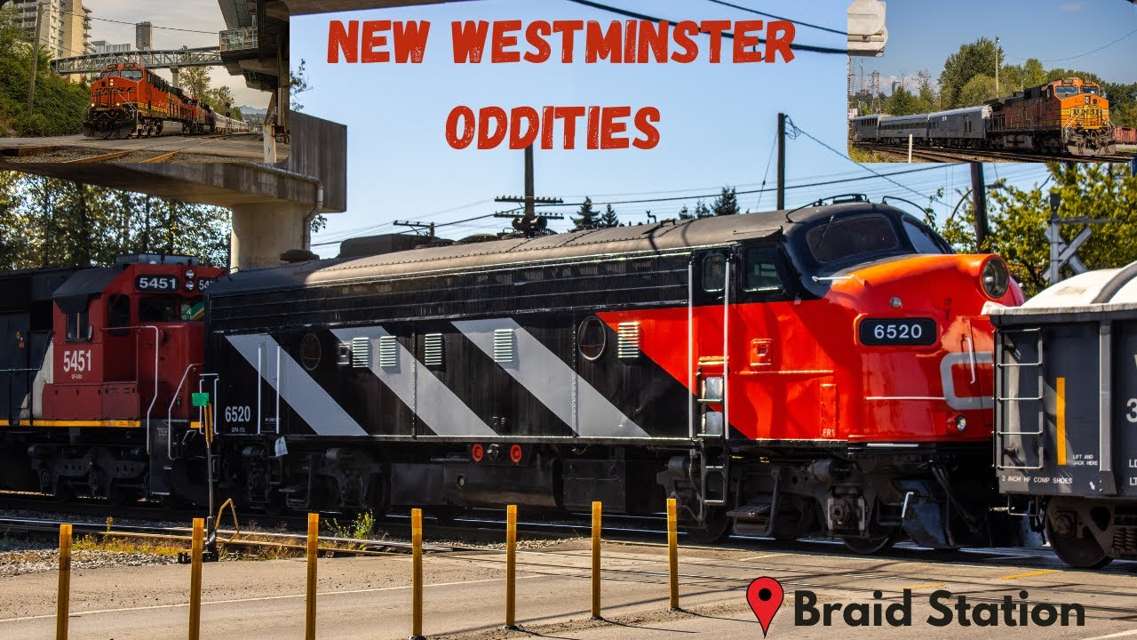 CN 905 with CN 6520 + BNSF OCS & Track Inspection Train - YouTube
