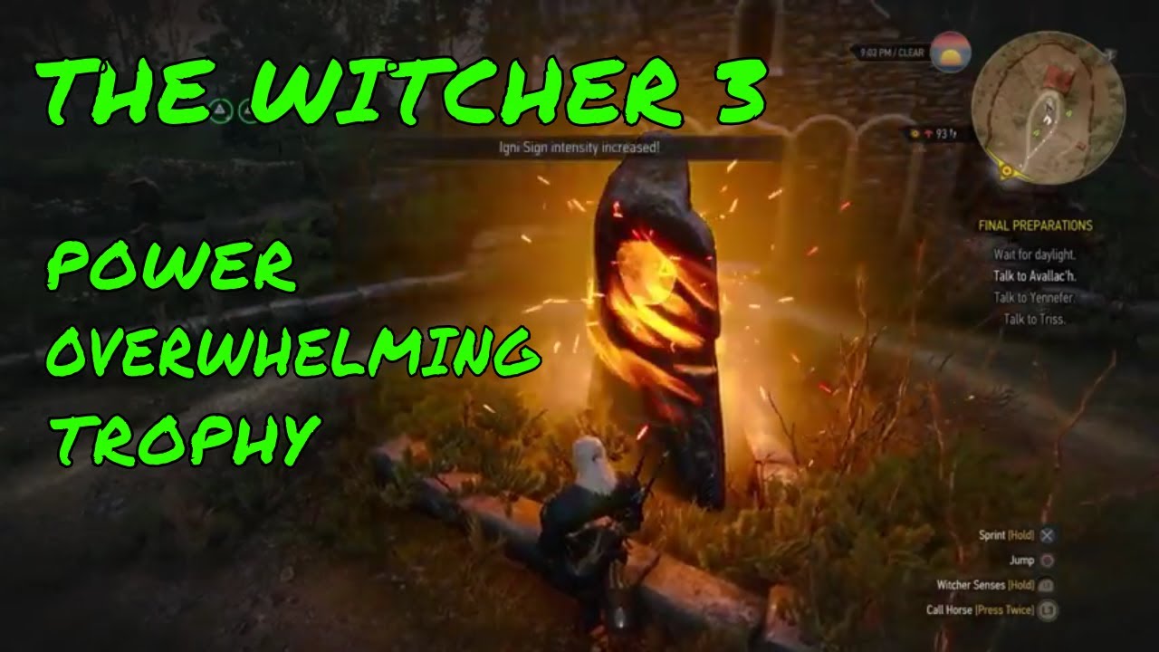 The Witcher 3 Power Overwhelming Trophy Easy - YouTube