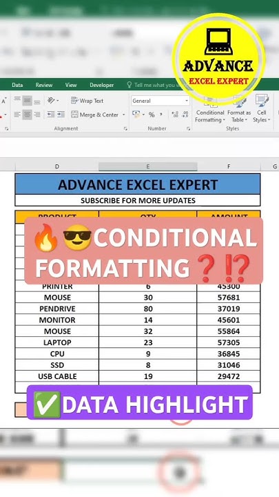 Highlights Rows Using Conditional Formatting #shorts #ytshorts #excel #shortsfeed - YouTube