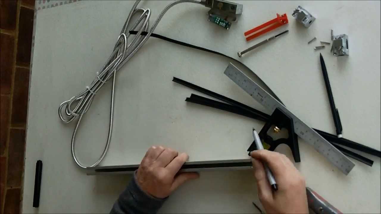 Cutting a glass DRO scale - YouTube