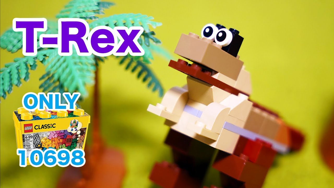 Easy Tutorial: How to Build a T-Rex with LEGO Classic 10698 - YouTube