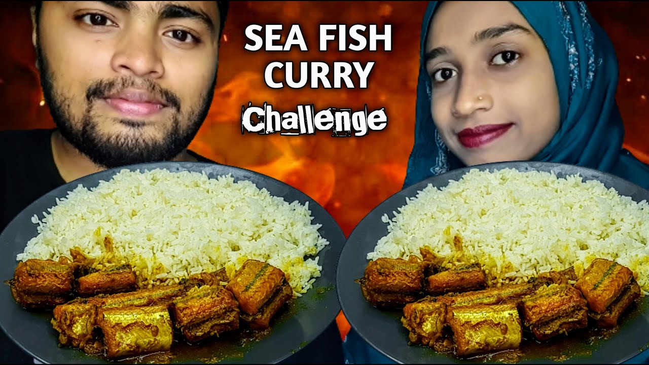 SEA KAKILA / KAKIA FISH CURRY ASMR MUKBANG | HUSBAND VS WIFE EATING ...