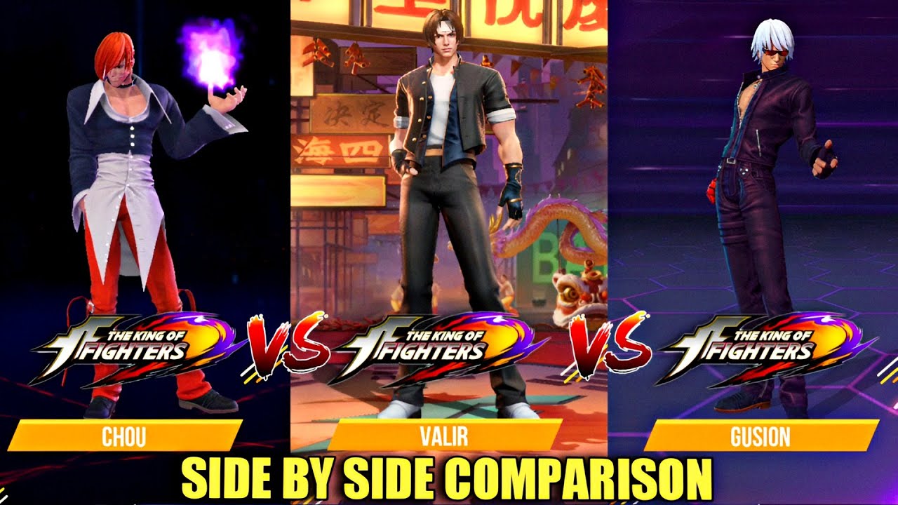ALL K.O.F SKIN SIDE BY SIDE COMPARISON | MOBILE LEGENDS X KOF - YouTube