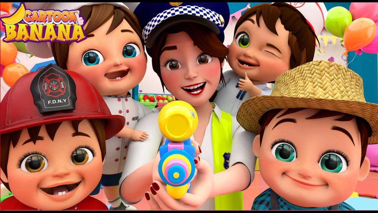 Singing about Career Choices | Nursery Rhymes & Kids Songs Banana ...