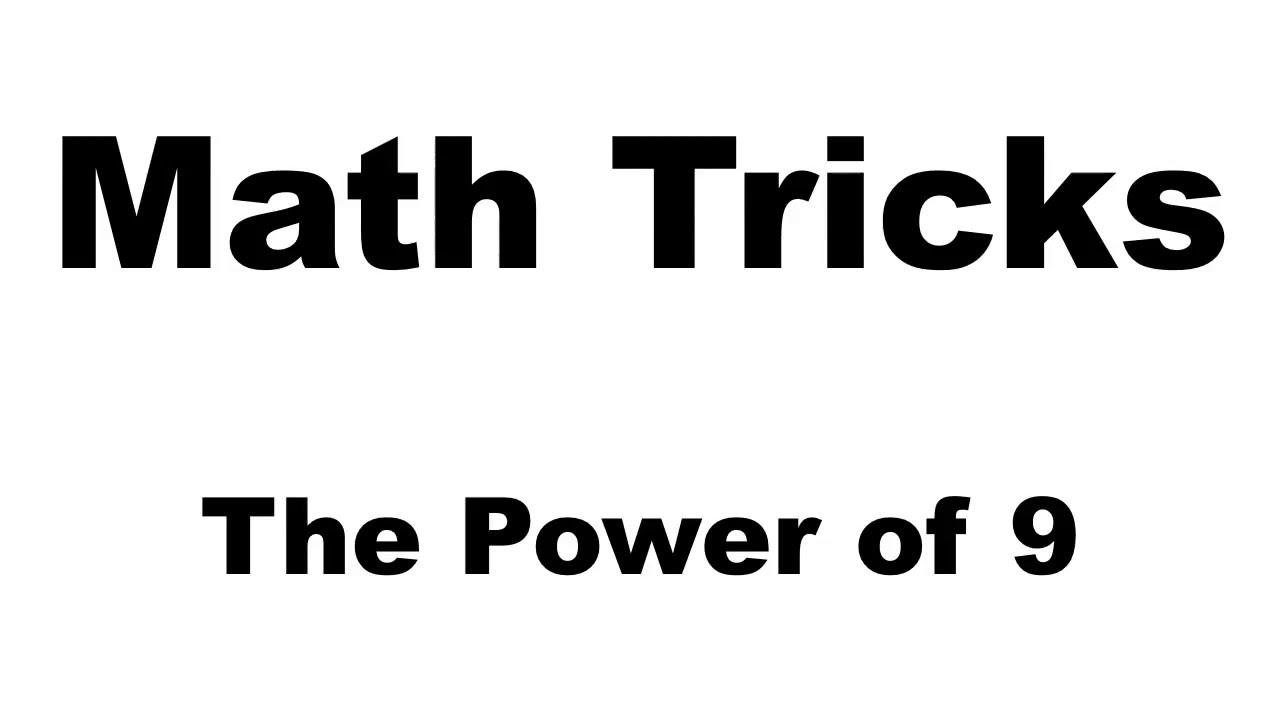 Math Trick (The Power of 9) - YouTube