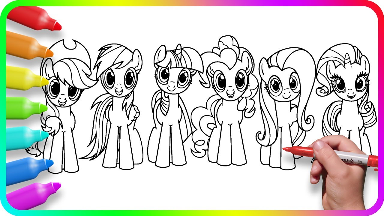 Coloring Pages MY LITTLE PONY How to draw My Little Pony Easy Drawing ...
