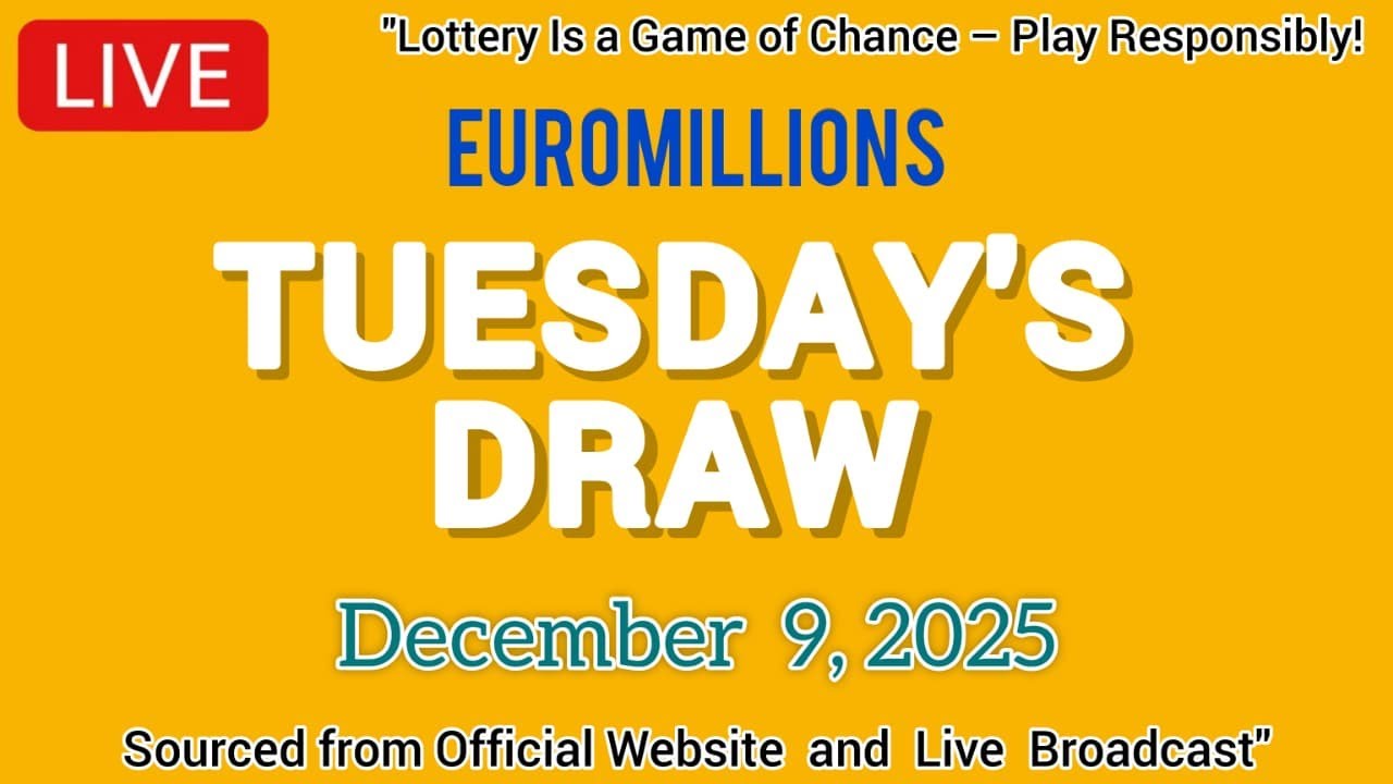 National Lottery Euromillions Draw Live Results From Tuesday 09 Dec ...