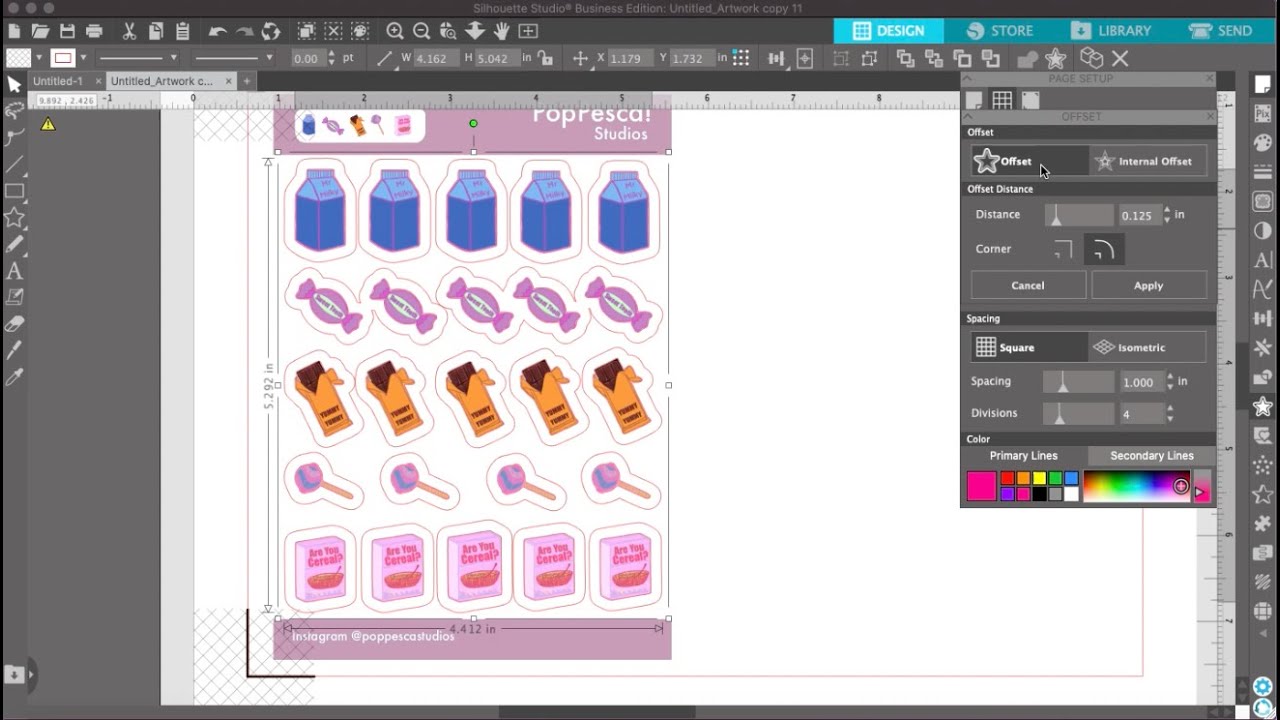 How to create cut lines EASY! for your Stickers in Silhouette Studio ...