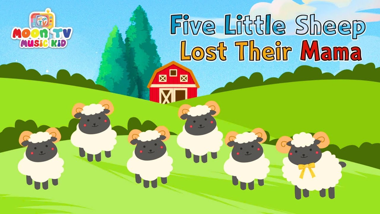 Five Little Sheep Lost Their Mama | A Heartwarming Tale of Family ...