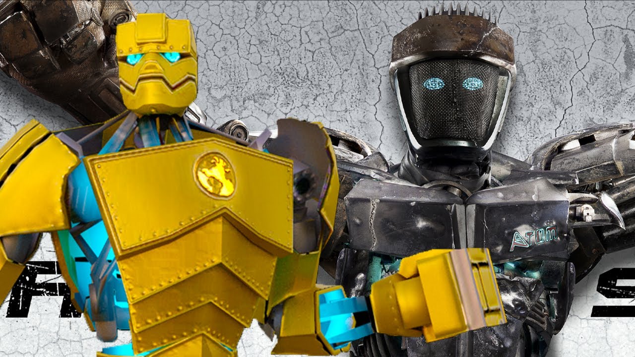 REAL STEEL WRB Gridlock VS Blockbuster & Atom & Hollowjack & Bluebot ...