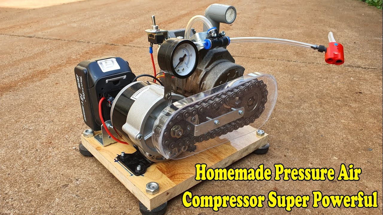 How to make a Pressure Air Compressor Super Powerful - YouTube