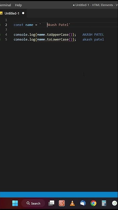 Uppercase, Lowercase and trim method in #javascript #shorts - YouTube