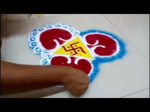 diwali special rangoli - YouTube