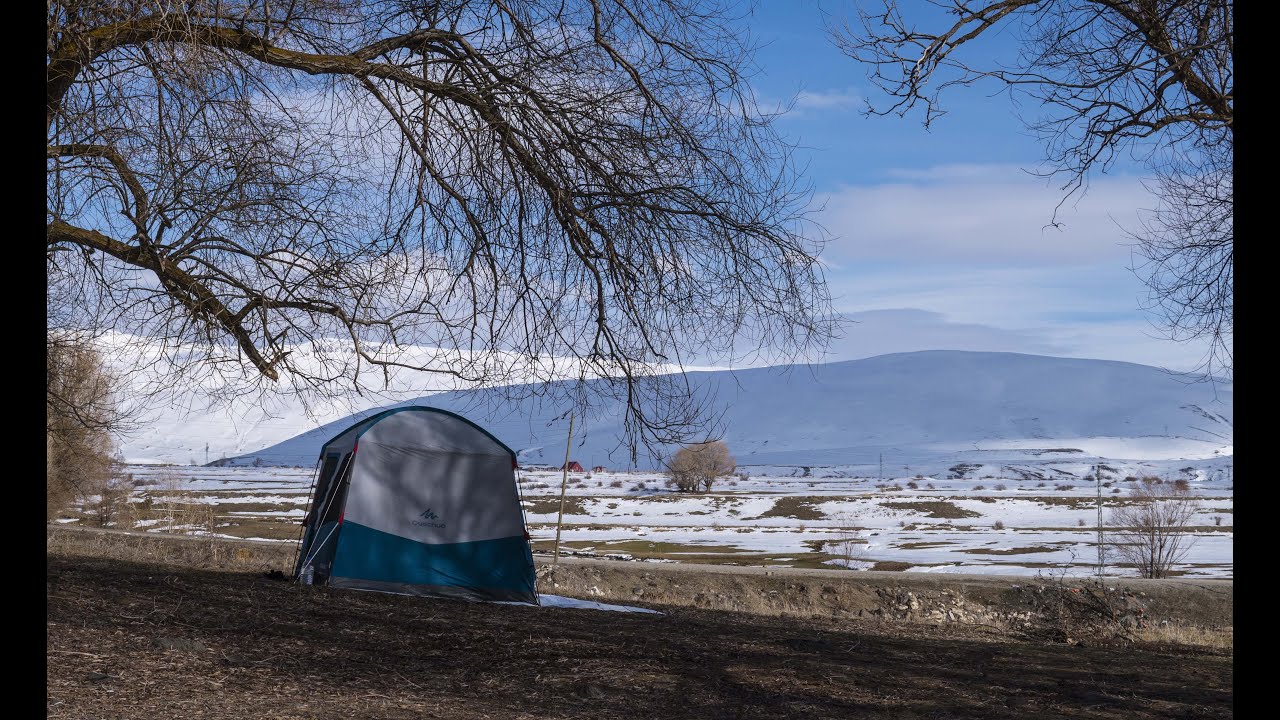 Kış Kampı (Winter Camp) 5: Arpenaz Base M Gölgelik Çadır, Kampta Sac ...