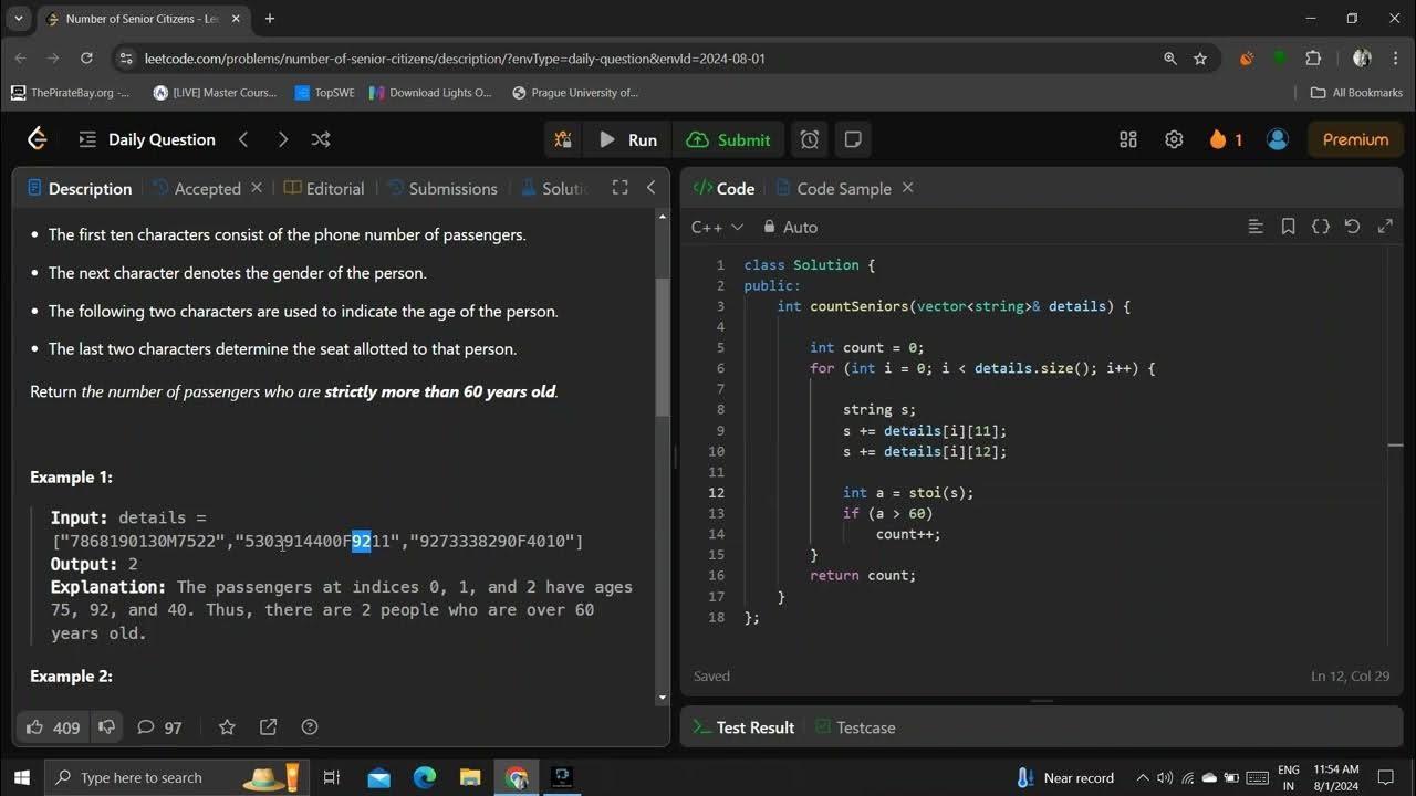 2678. Number of Senior Citizens - YouTube