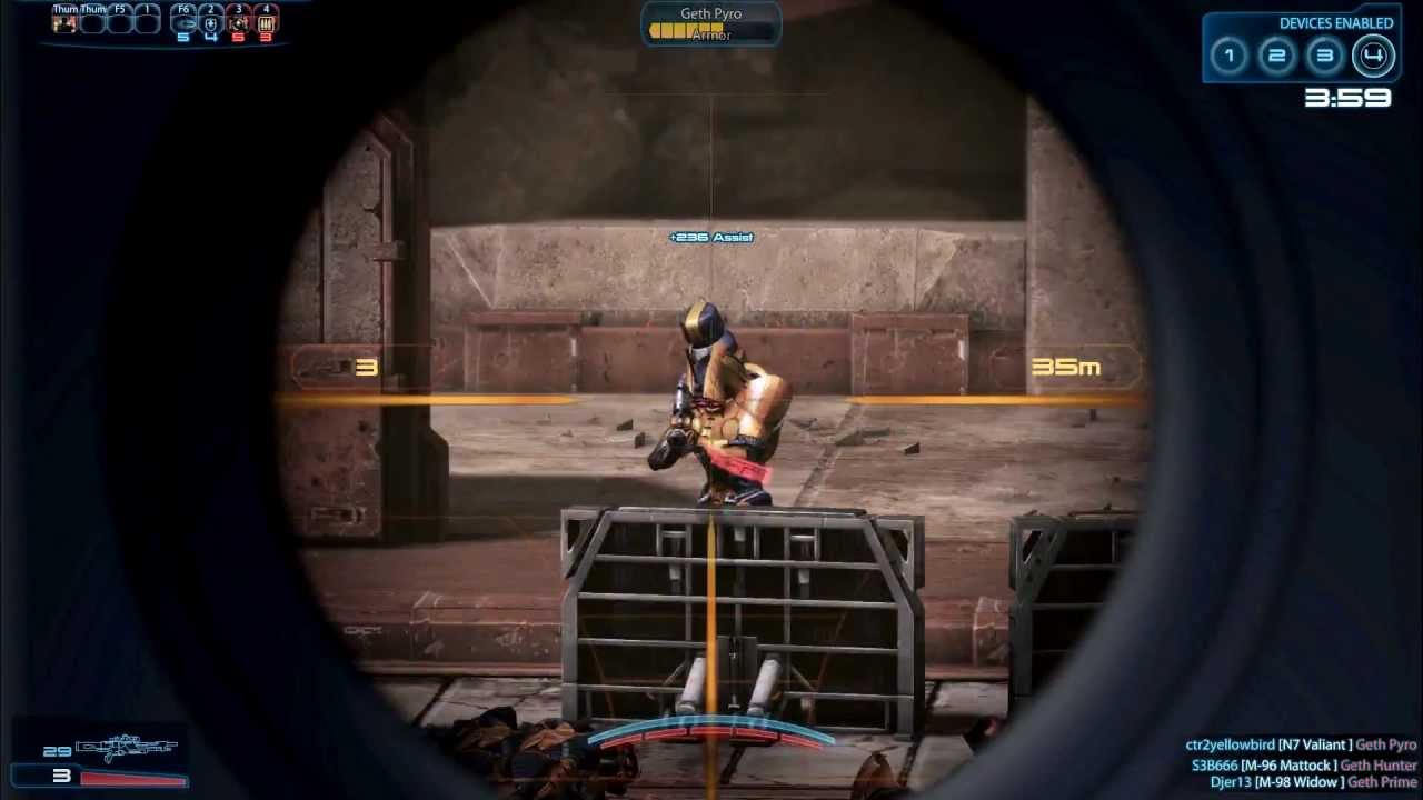 Mass Effect 3 (PC) - Sniping Demonstration on Silver (N7 Valiant) - YouTube