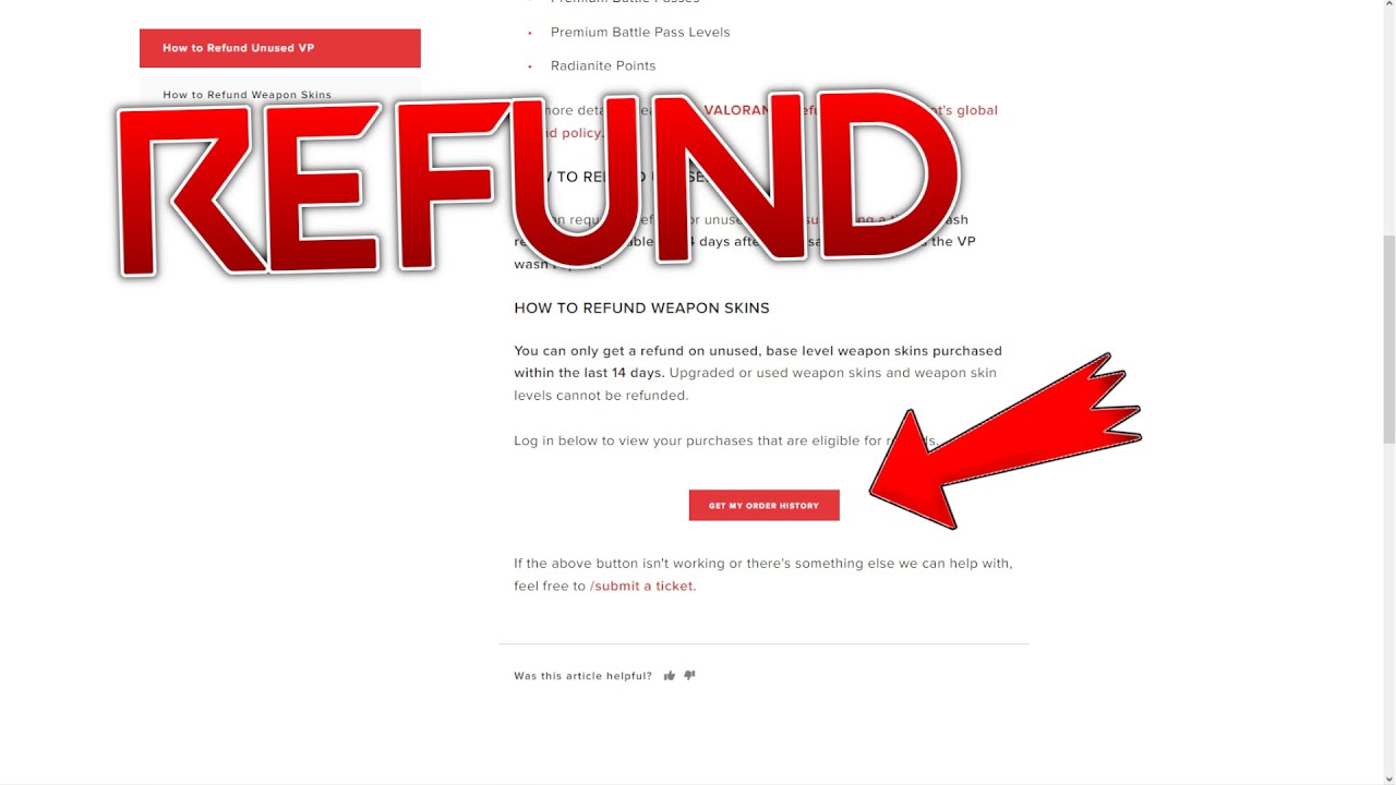 How To REFUND In VALORANT Get VALORANT POINTS Back Tutorial YouTube