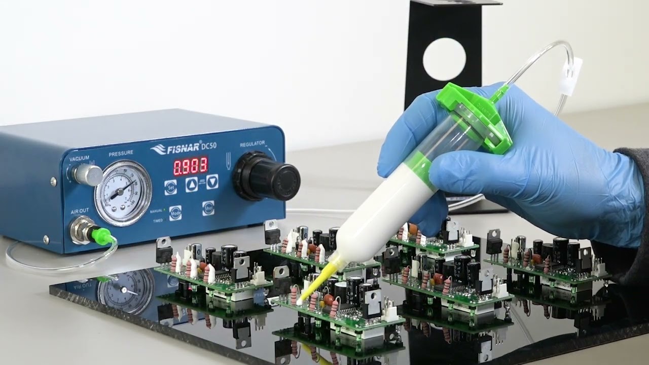 Ruggedizing Components Using the DC50 Dispenser - Fisnar - YouTube