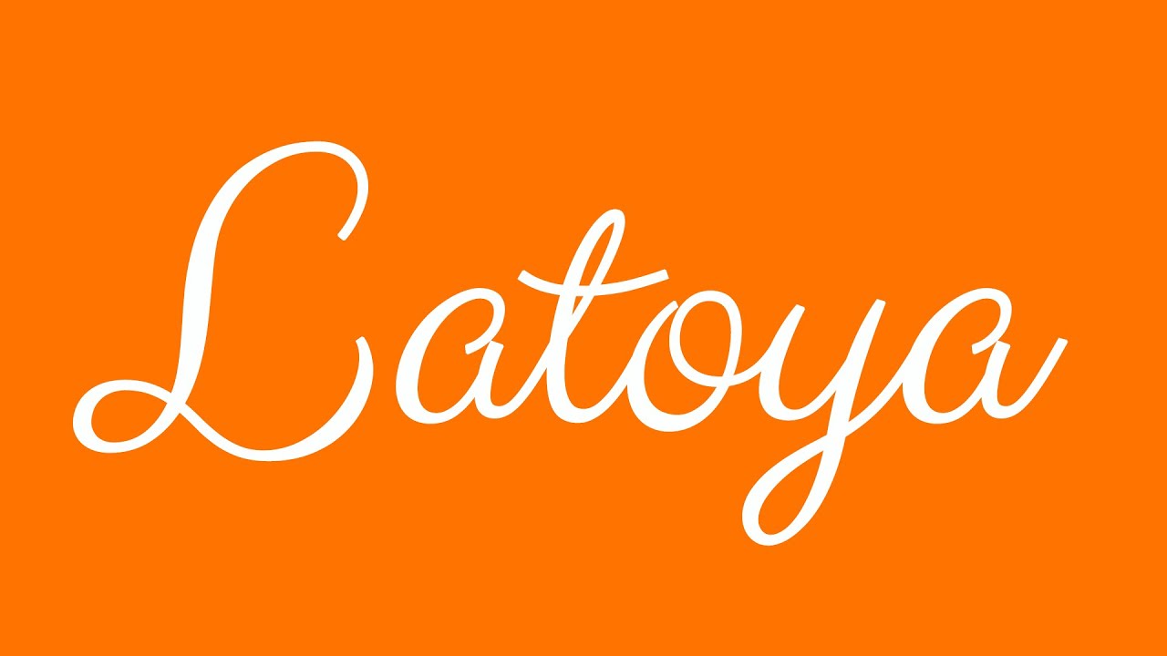 Learn how to Sign the Name Latoya Stylishly in Cursive Writing - YouTube