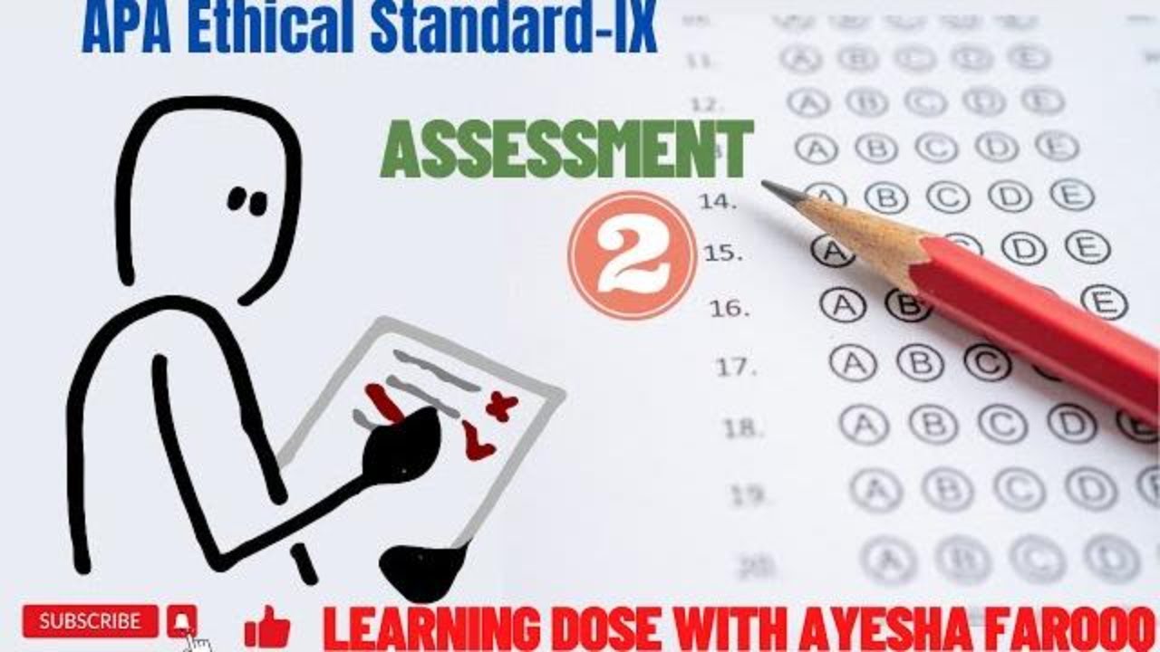 Ethics of Assessment| APA Ethical Standard IX (part 2)| Ethical Issues ...
