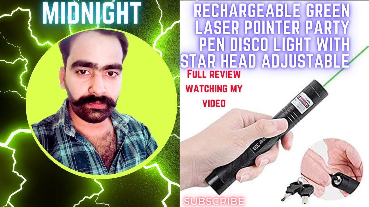 Rechargeable Green Laser Pointer Party Pen Disco Light || #laser # ...