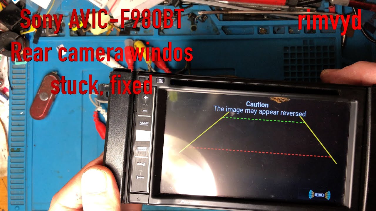 Pioneer AVIC F980BT rear camera window stuck, fixed - YouTube