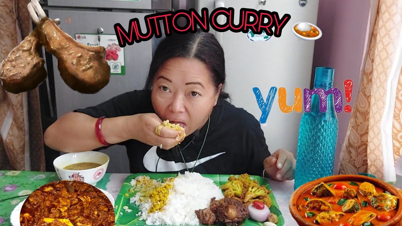 THAKALI MUKBANG | YUMMY MUTTON GRAVY AND YELLOW INDIAN DAL - YouTube