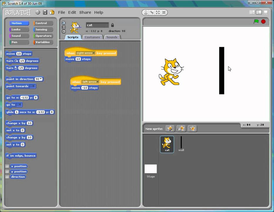 Hitting a Wall: How to have two sprites interact with each other - YouTube