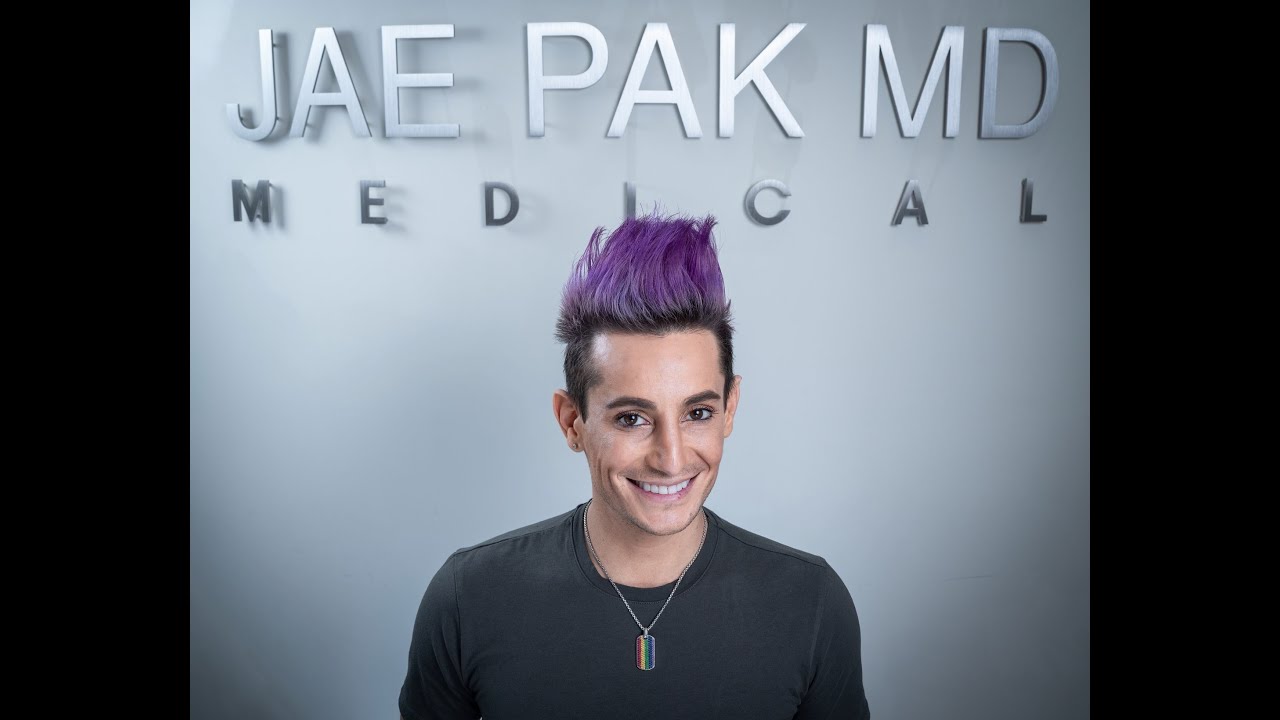 Frankie Grande gets a hair transplant at Jae Pak MD Medical - YouTube