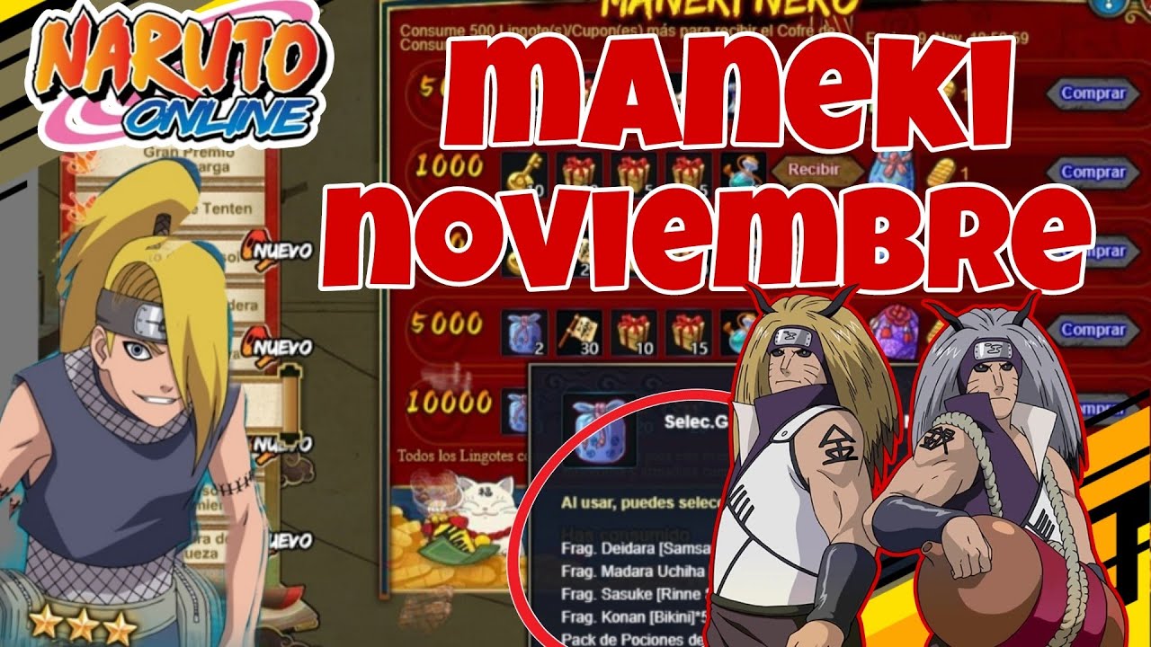 Naruto Online EVENTOS BUG + BUG MANEKI Nuevo Ninja——Deidara [Arcilla ...