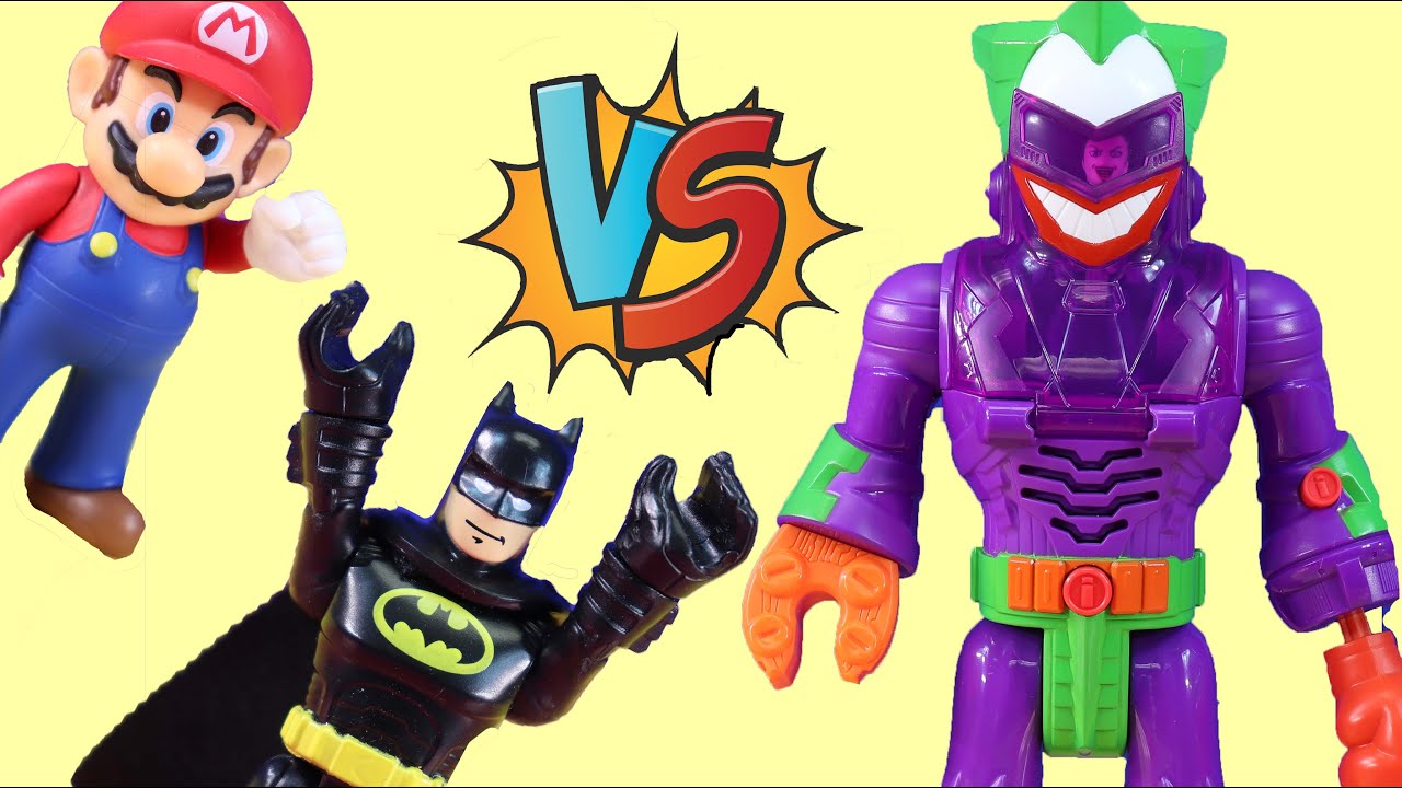 Batman Robot Vs. Joker Robot - Super Mario Bros. Adventure - YouTube