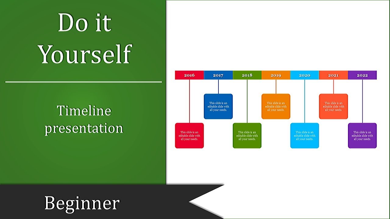 How to make a timeline slide in powerpoint - YouTube