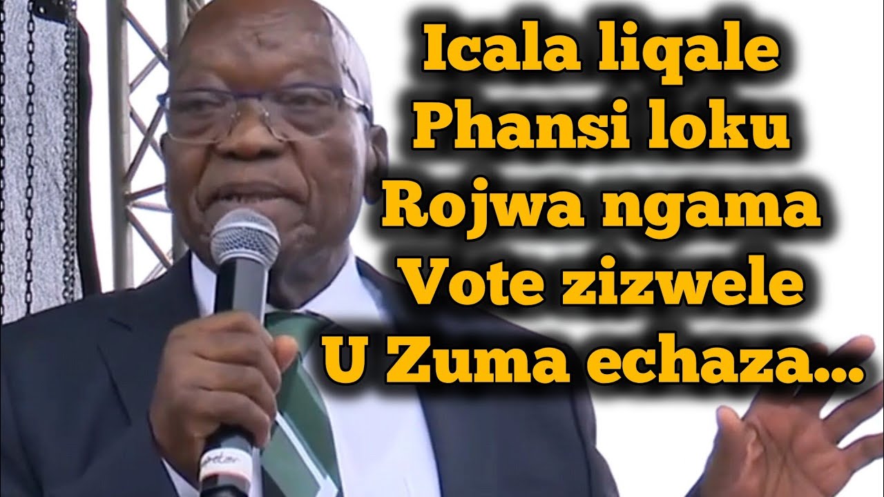 Former President JG Zuma announced that IEC uzoqala phansi icala ...